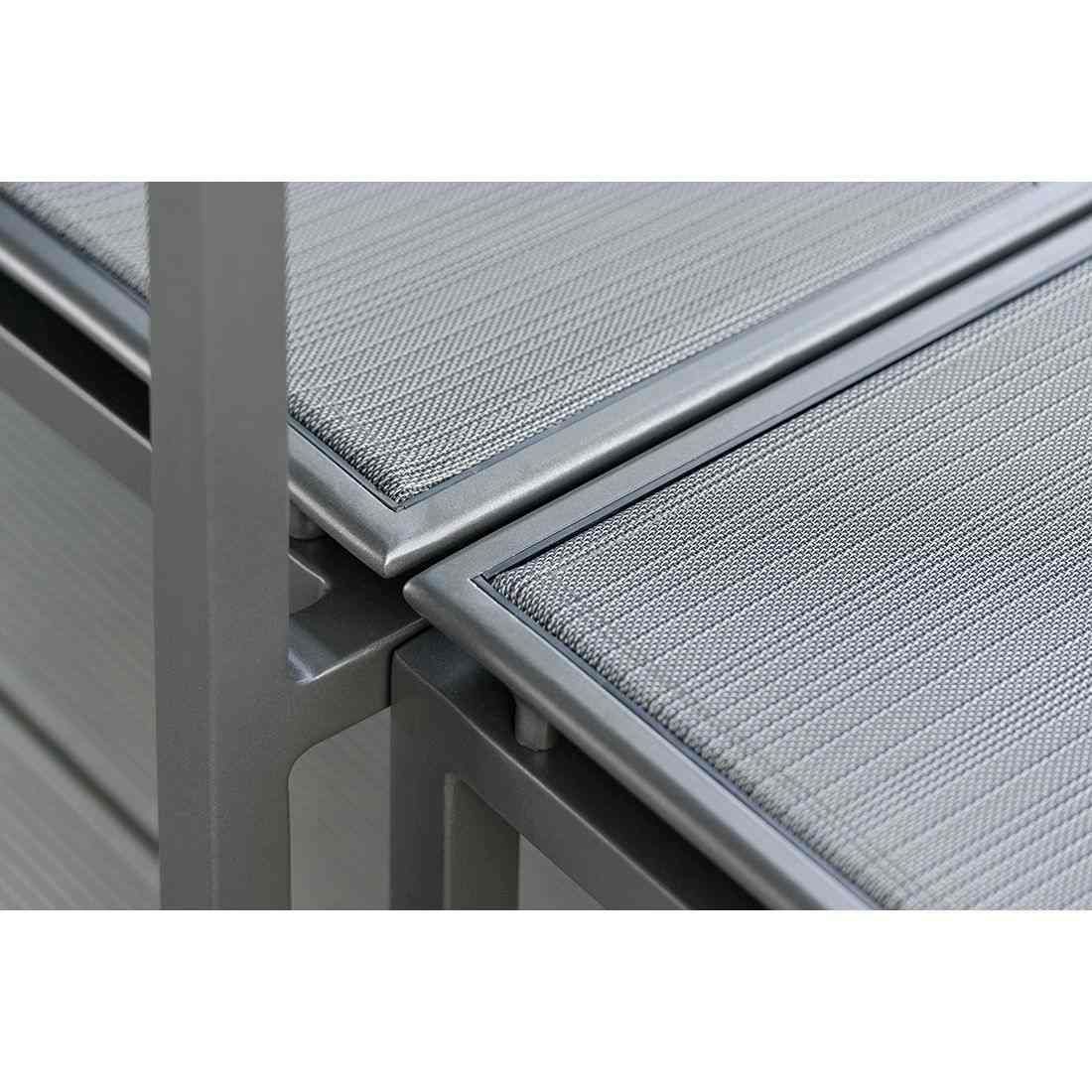 Stern Skelby Loungehocker Aluminium/Textilene Anthrazit/Karbon