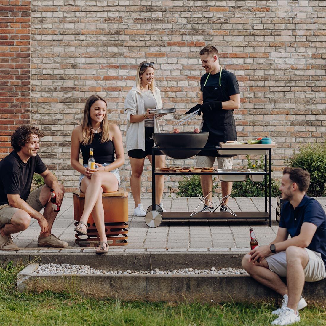 höfats Fire Kitchen Outdoorküche 4-tlg. Schwarz Schwarz