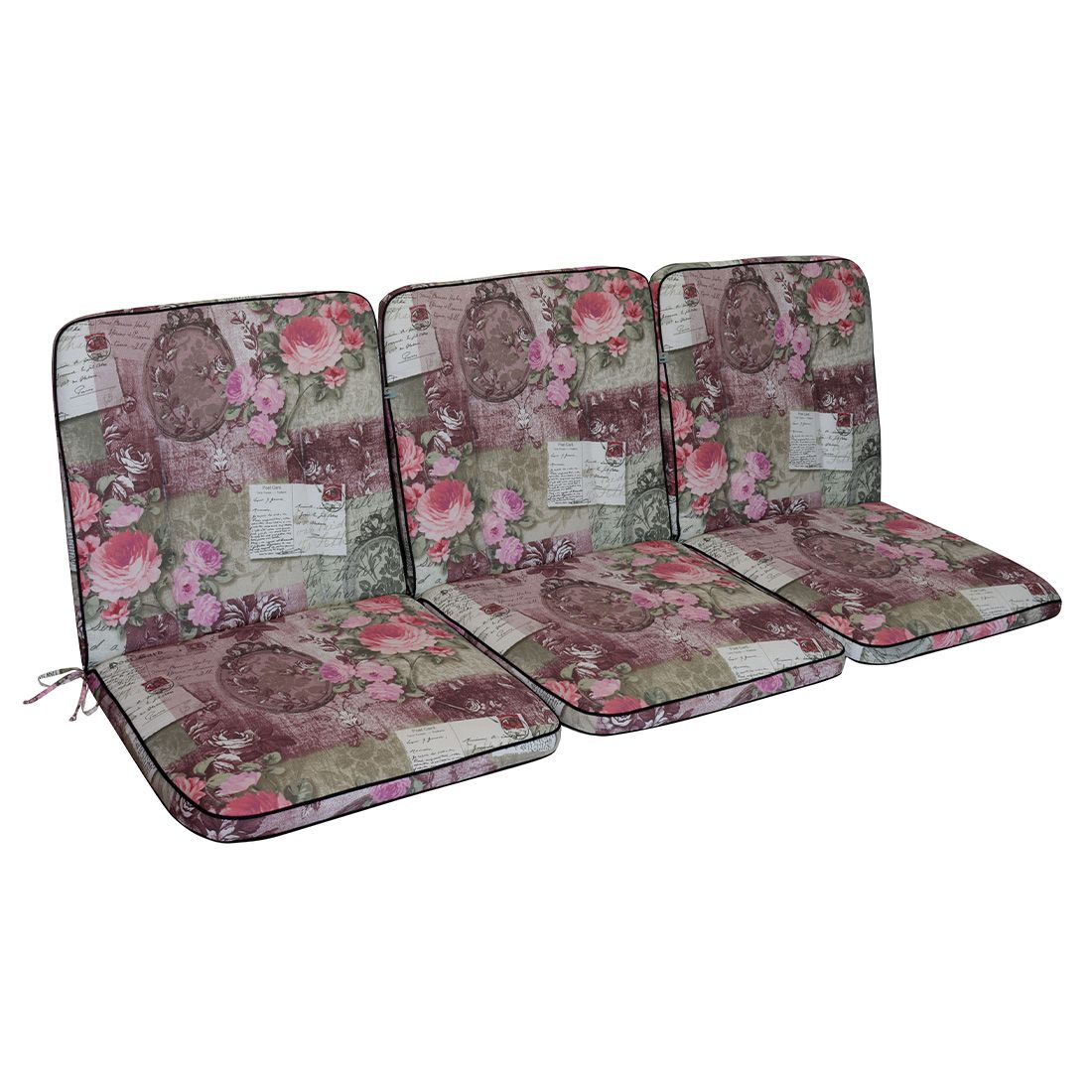 OUTLIV. Romeo Bankauflage 162x97cm Mischgewebe Dess.798 Rosa geblümt